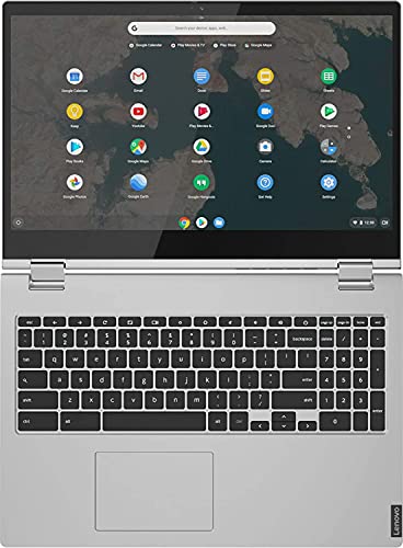 Lenovo Newest C340 15.6'' FHD Touchscreen 2-in-1 Chromebook Laptop, Intel i3 CPU(Up to 3.4GHz), 4GB RAM, 128GB Space(64GB eMMC+64GB MSD), USB-C, Wi-Fi, Bluetooth, Webcam, Chrome OS+JVQ MP Gray