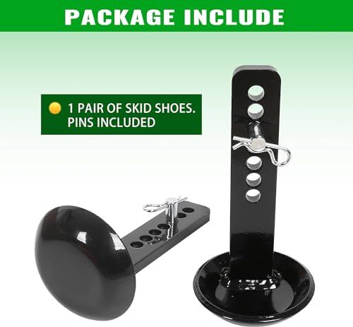 ECOTRIC New Heavy Duty Round Dome Snow Plow Shoe Skid Compatible with John Deere