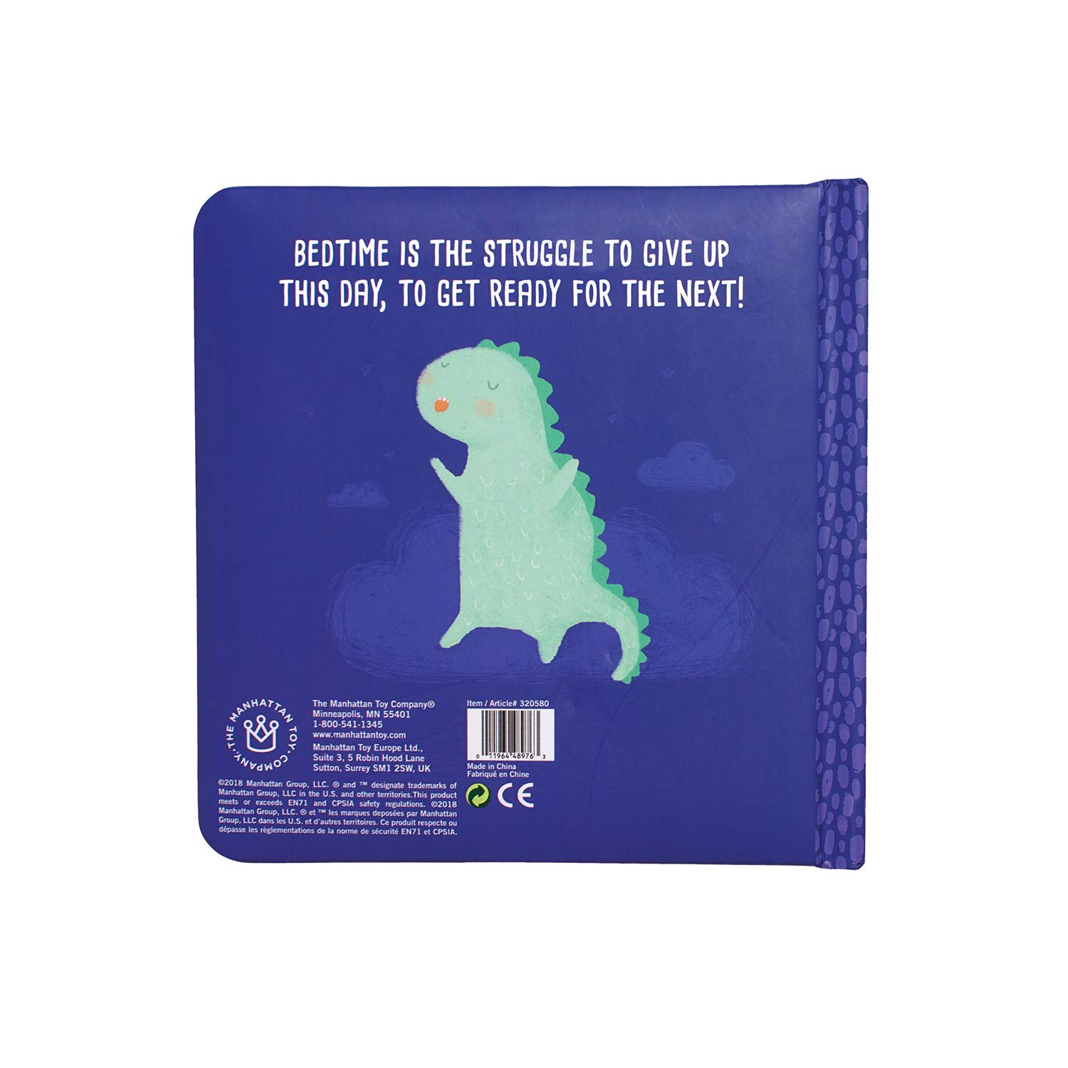 Manhattan Toy Sleepy Not Sleepy - A Tiny Dino's Bedtime Adventure Baby Board Book, Ages 6 Months and up