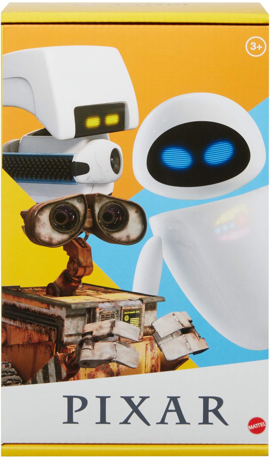 Mattel Pixar Wall-E and Eve Figures True to Movie Scale Character Action Dolls Highly Posable with Authentic Storytelling, Collecting, Wall-E Movie Toys for Kids Ages 3 and Up
