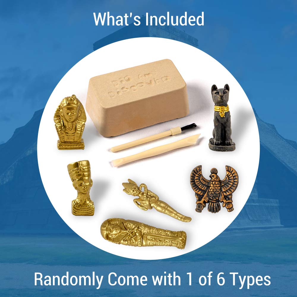 XX Excavation Dig Kit for Kids Egyptian Mummy Toy Get One of Six Style Objects at Random(1 pack)