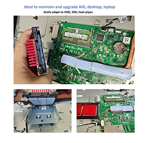 HASAYAKI 6 Pack 70x24x3 mm Aluminum Heat Sink Sets, with Adhesive Thermal Pads for Cooling PC PS AIO HDD SSD Router TV Stick and More