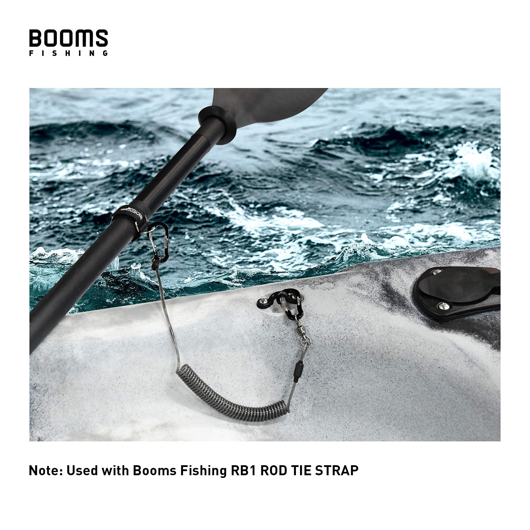Booms Fishing T02 Coil Lanyard and RB1 Rod Tie Straps