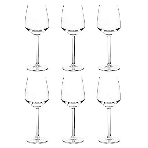 Classic14OZ Premium Quality Plastic Acrylic Stem Wine Glasses , Set of 6 -Clear, Dishwasher Safe, BPA Free (clear, 6)