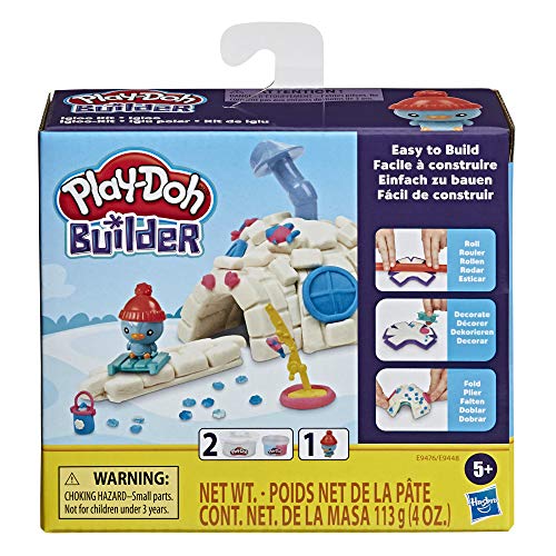 Play-Doh Builder Igloo Mini Animal Building Kit for Kids 5 Years and Up with 2 Cans, Non-Toxic - Easy to Build DIY Craft Set