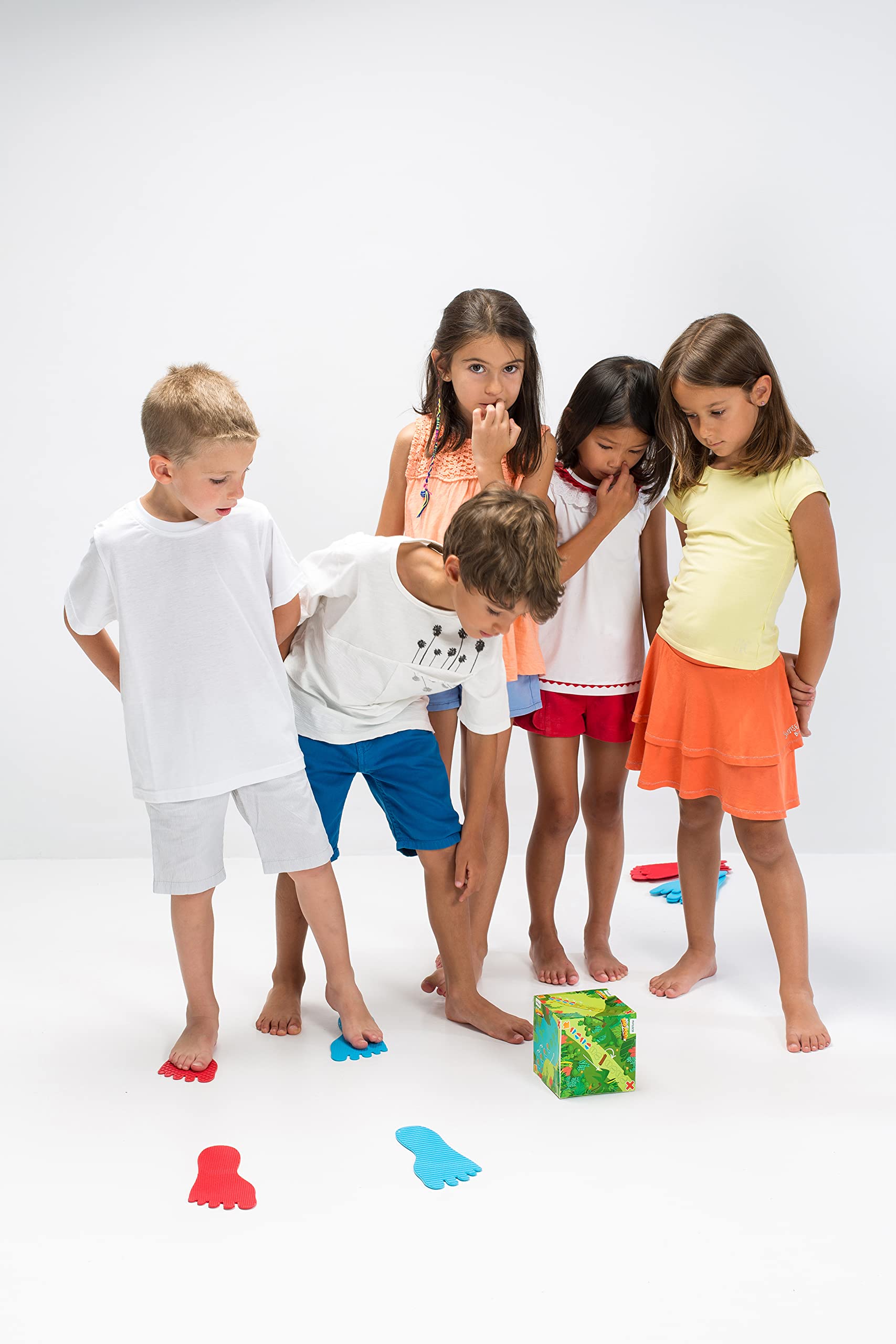 Miniland Educational - Follow The Big Foot Game - Balance, Coordination, And Concentration Activity For Preschool Kids, Promotes Teamwork Plus Cooperation In A Fun Interactive Playset