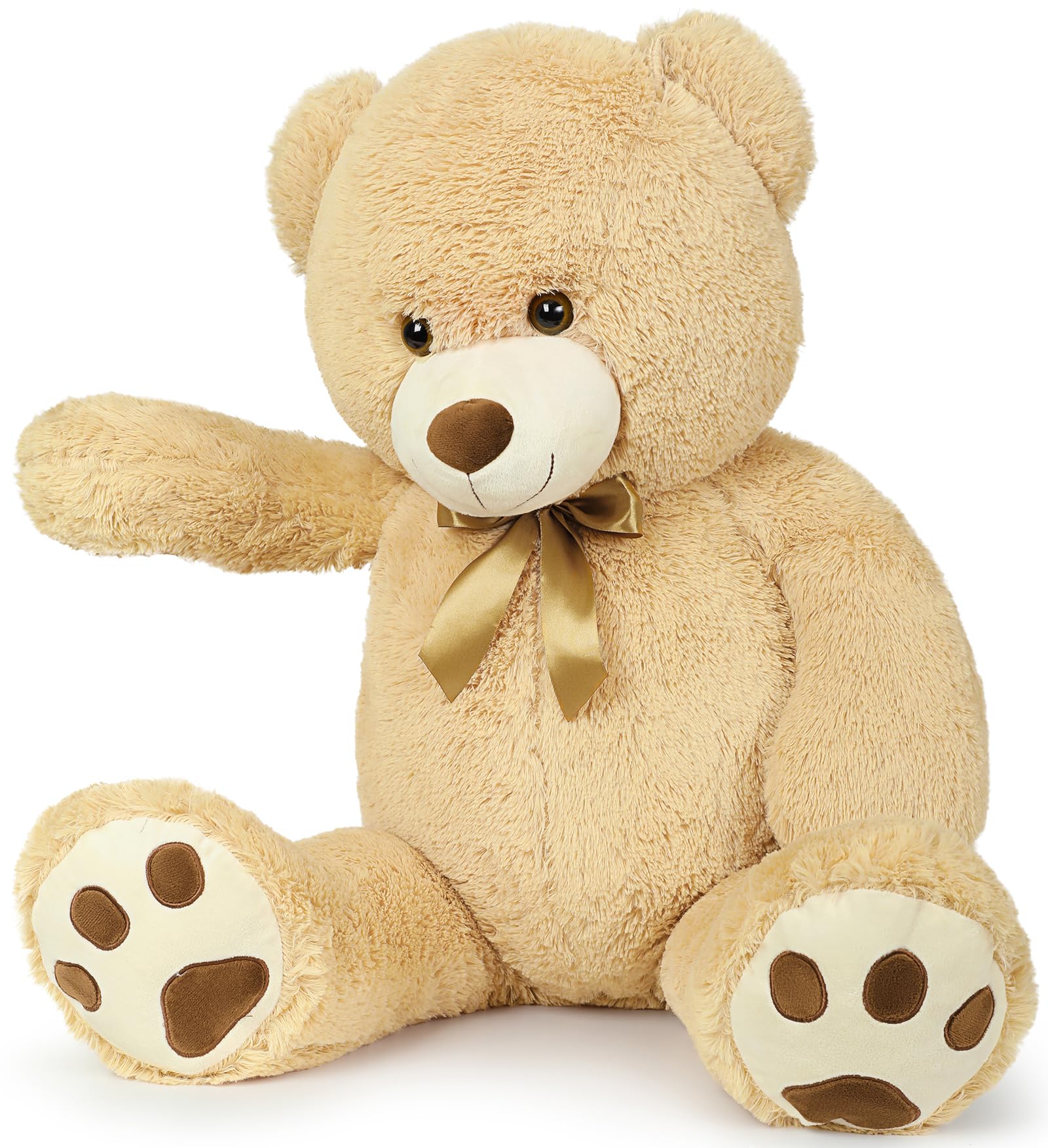 MaoGoLan Baby Blue Teddy Bear 35" Giant Plush Animal Big Fluffy Bear Stuffed Animal with T-Shirt for Boys Children