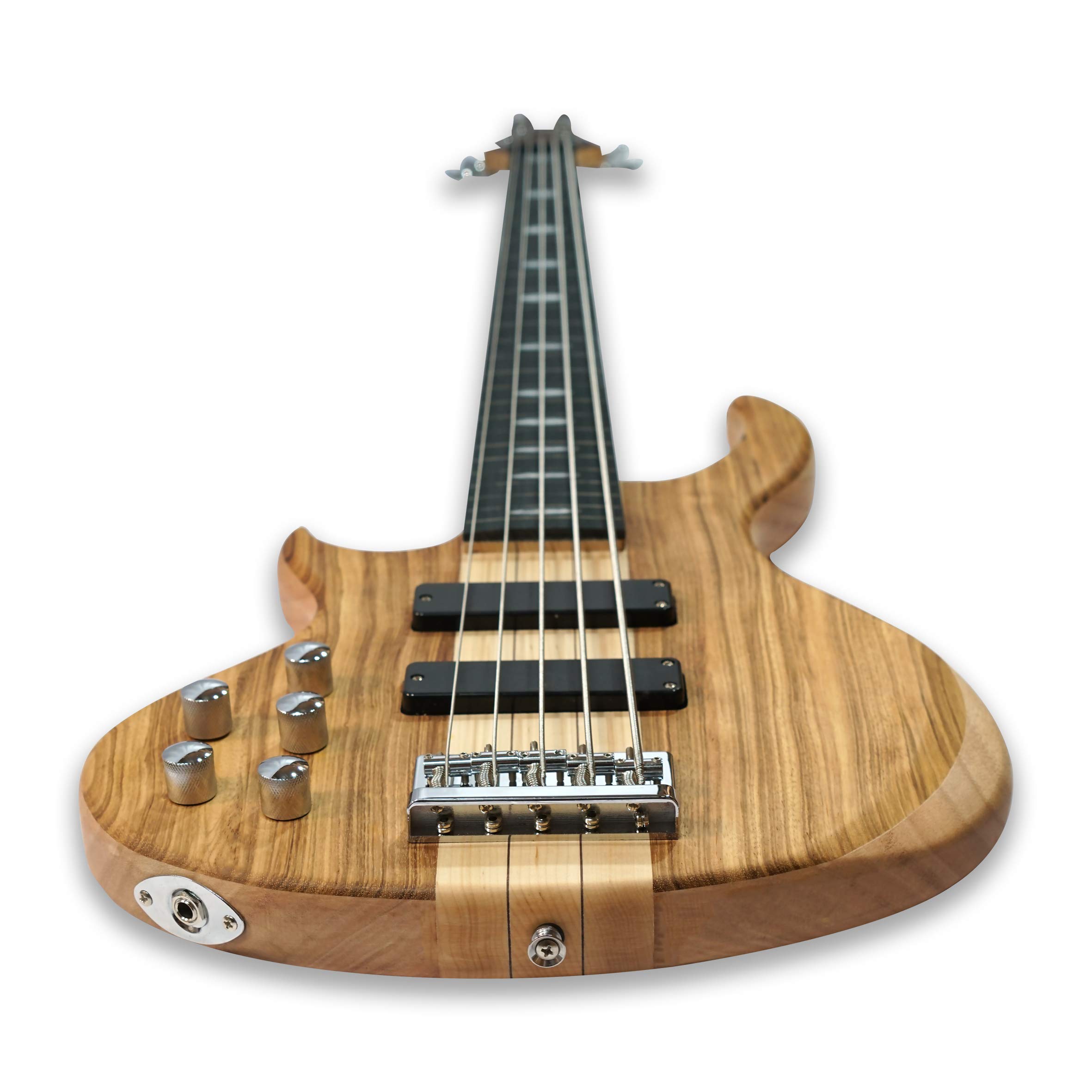 Left-handed Fretless 5 String Electric Bass Guitar Okoume body