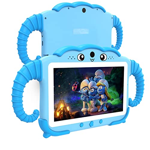 Kids Tablet 7 inch Tablet for Kids Toddlers 64GB Toddler Tablet with Case WiFi Dual Camera, Kids Android Learning Tablet Kids Software Installed Parental Control for Boys Girls YouTube Netflix