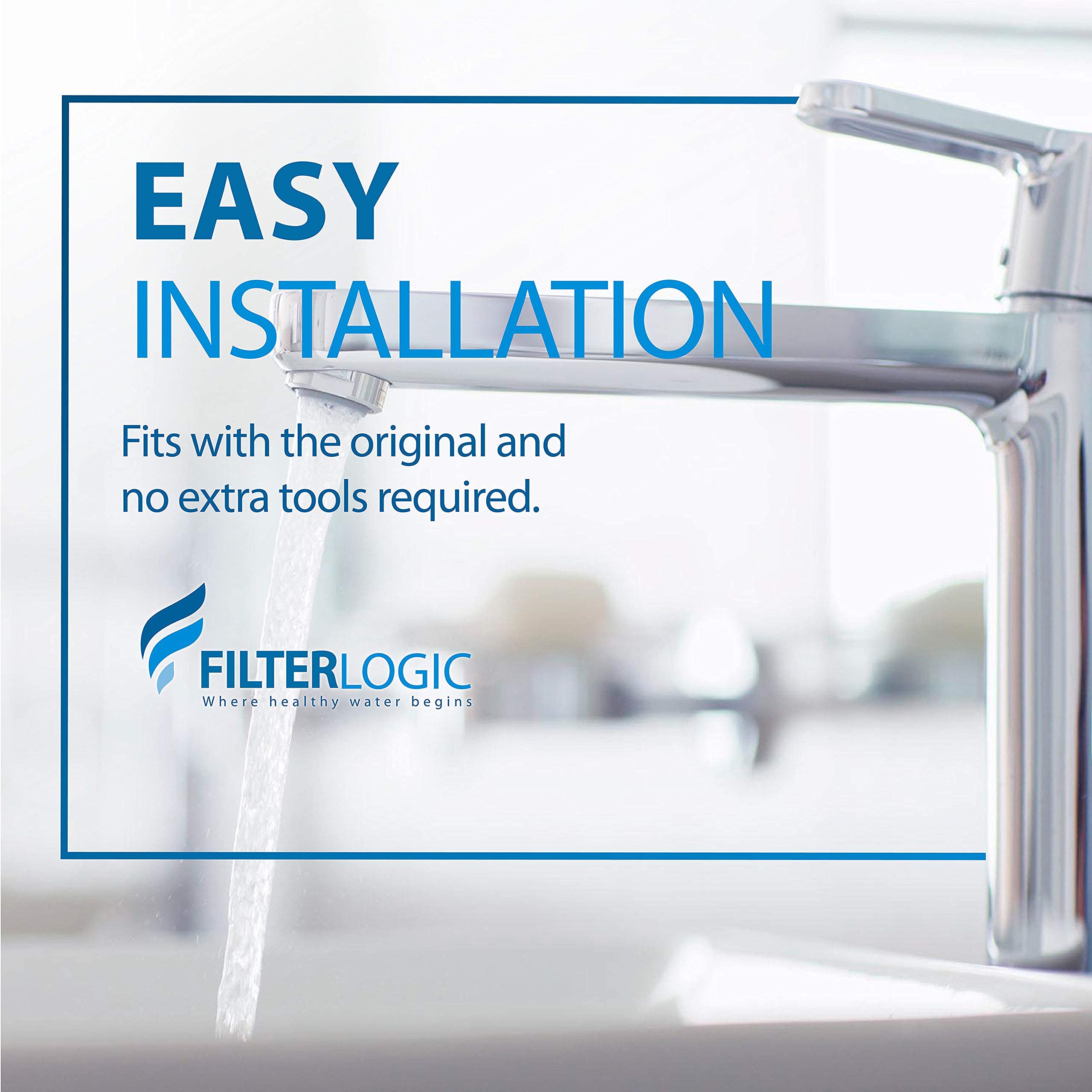 Filterlogic 3US-PF01 Under Sink Water Filter, NSF/ANSI 42 Certified Replacement for Advanced 3US-PF01, 3US-MAX-F01H, 3US-PF01H, Delta RP78702, Manitowoc K-00337, K-00338 (Pack of 2)