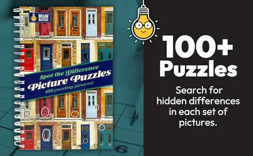 Picture Puzzles: Spot the Difference: More Than 1,000 Differences to Find! Adult Puzzle Book Includes Spiral Bound / Lay Flat Design (Brain Busters)