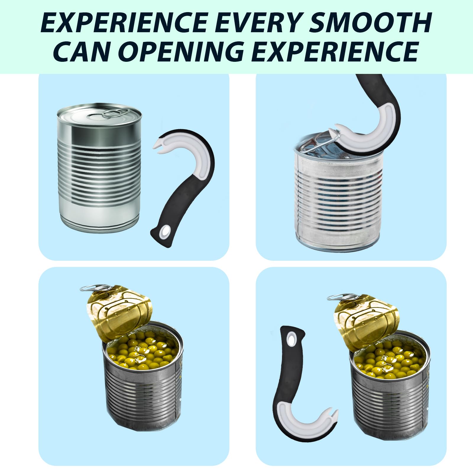 Easy Open Ring Pull Can Opener - Pop Top Tab Puller - Simple Tool for Soda Tabs, Lid Lifter, Tin Can, Ideal for Protecting Nails and Folks with Joint Pain or Arthritis