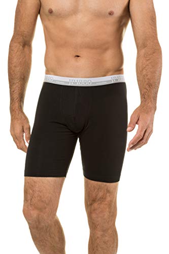 JP 1880 Menswear Big & Tall Plus Size L-8XL Stretch Cotton Long Leg Boxer Briefs Black 66/68 711242 10