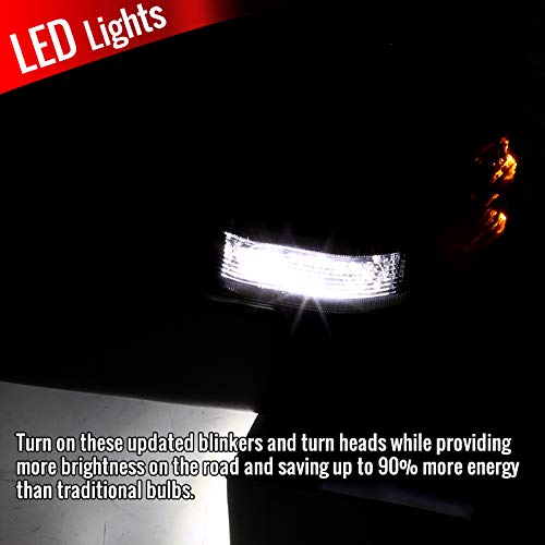Carpartsinnovate For Ford 15-20 F150 Pickup Power Heated Tow Mirrors w/Smoke Lens LED Signal+Puddle
