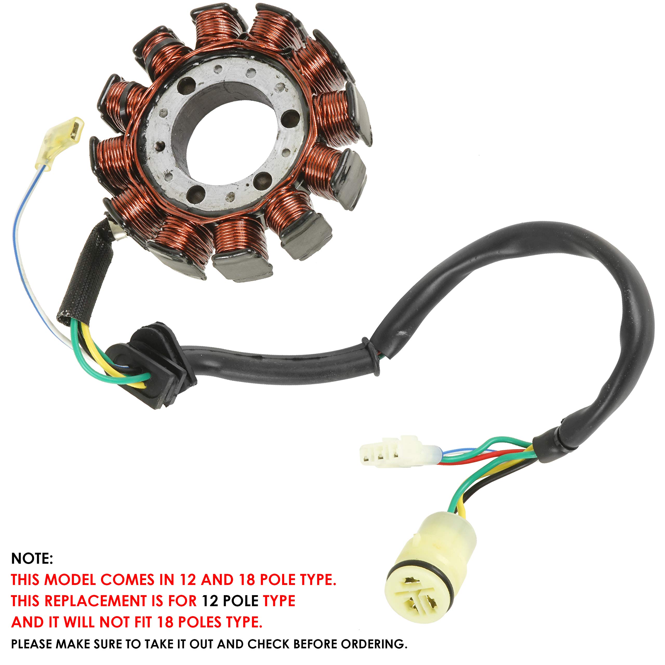 Caltric Stator and Pickup Coil Compatible with Honda TRX300FW Fourtrax 300 1988-200012 Pol