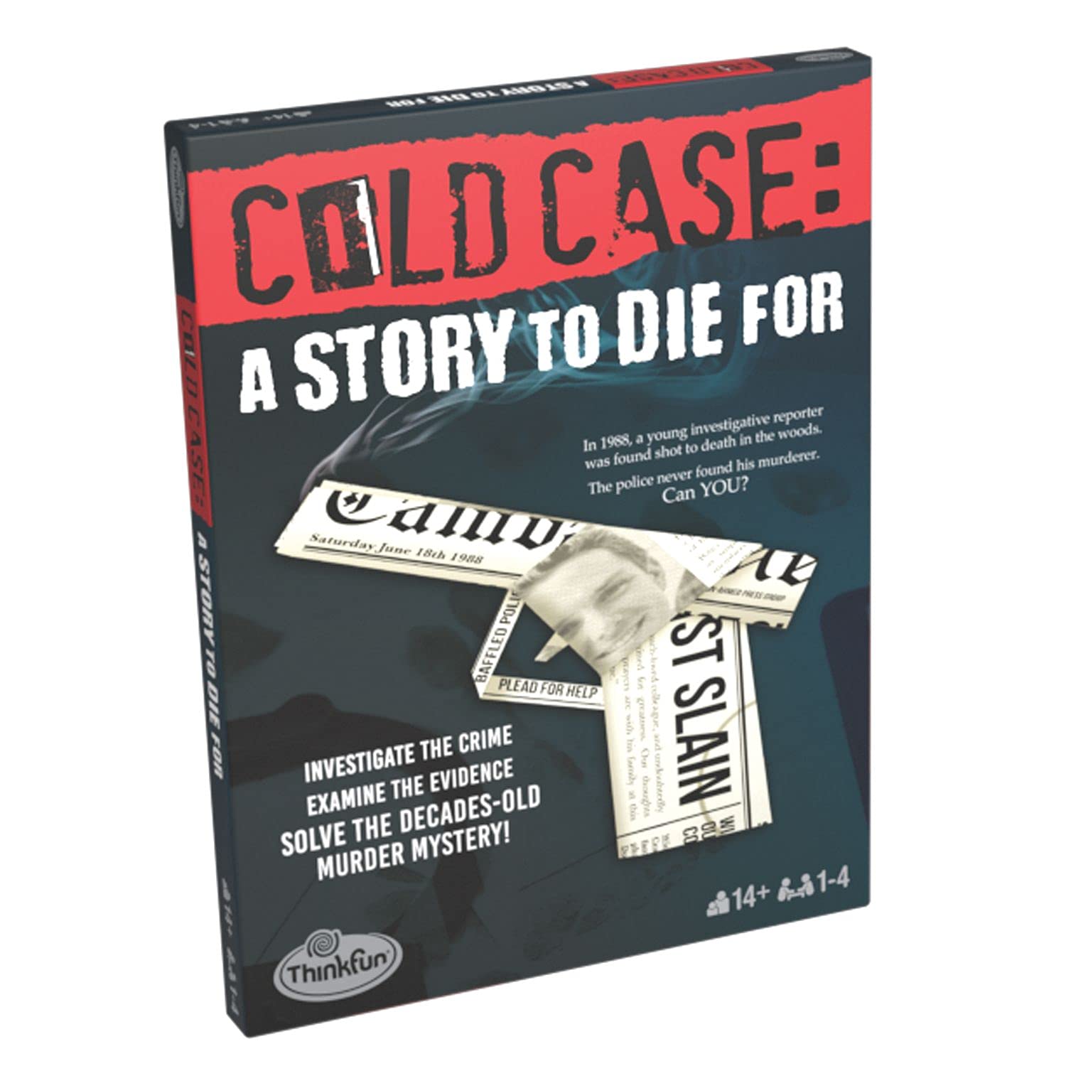 ThinkFun Cold Case: A Story to Die for - Interactive Murder Mystery Game | Engaging Storyline | Brain-Teasing Puzzles | Ideal for Teens and Adults | Perfect for Group Play