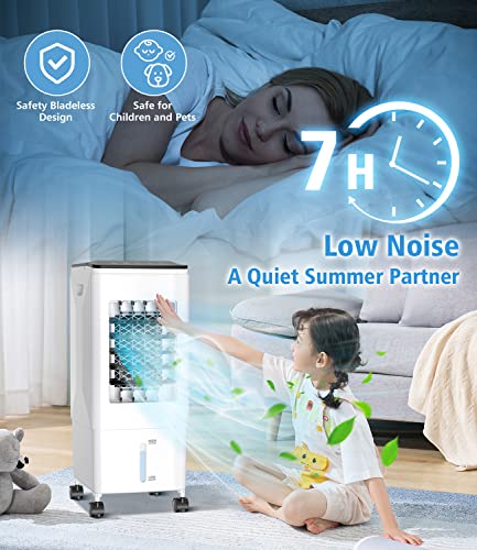 Portable Air Conditioners, Air Conditioner Portable, 3-In-1 Air Conditioners with 3 Wind Speeds & Remote Control, 60°Rotation, Air Conditioner Portable for Room Office Home