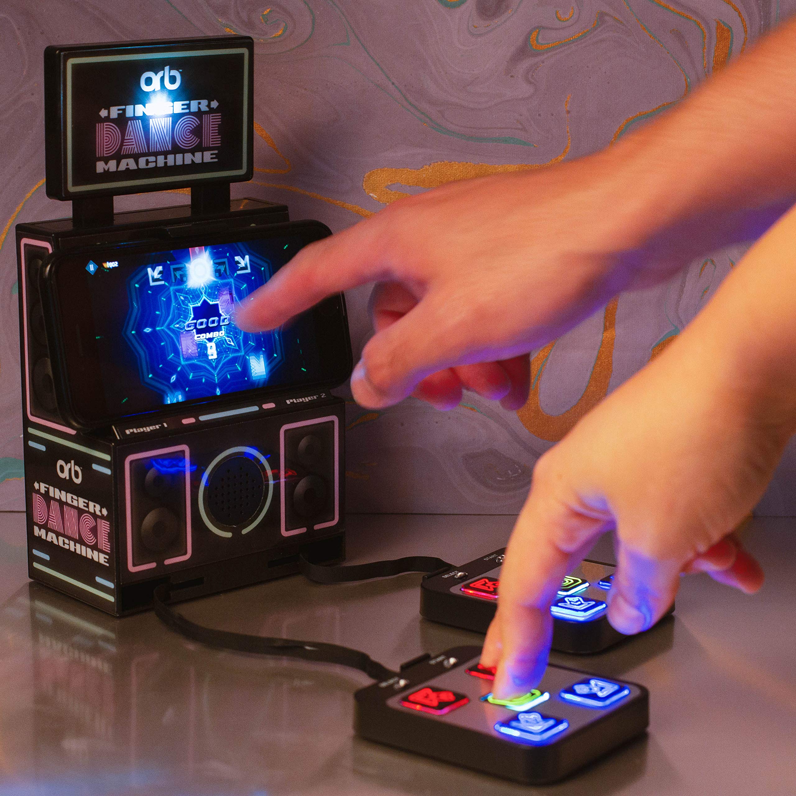 Thumbs Up Retro Games Console Arcade Finger Dance Mat Handheld Console Machine, Compatible with iPhone, Samsung and Other Smartphones