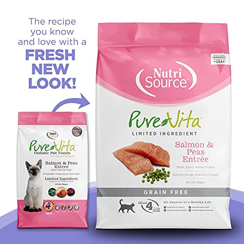 Tuffy'S Pet Food 131744 Pure Vita Grain Free Salmon Cat Food, 15-Pound