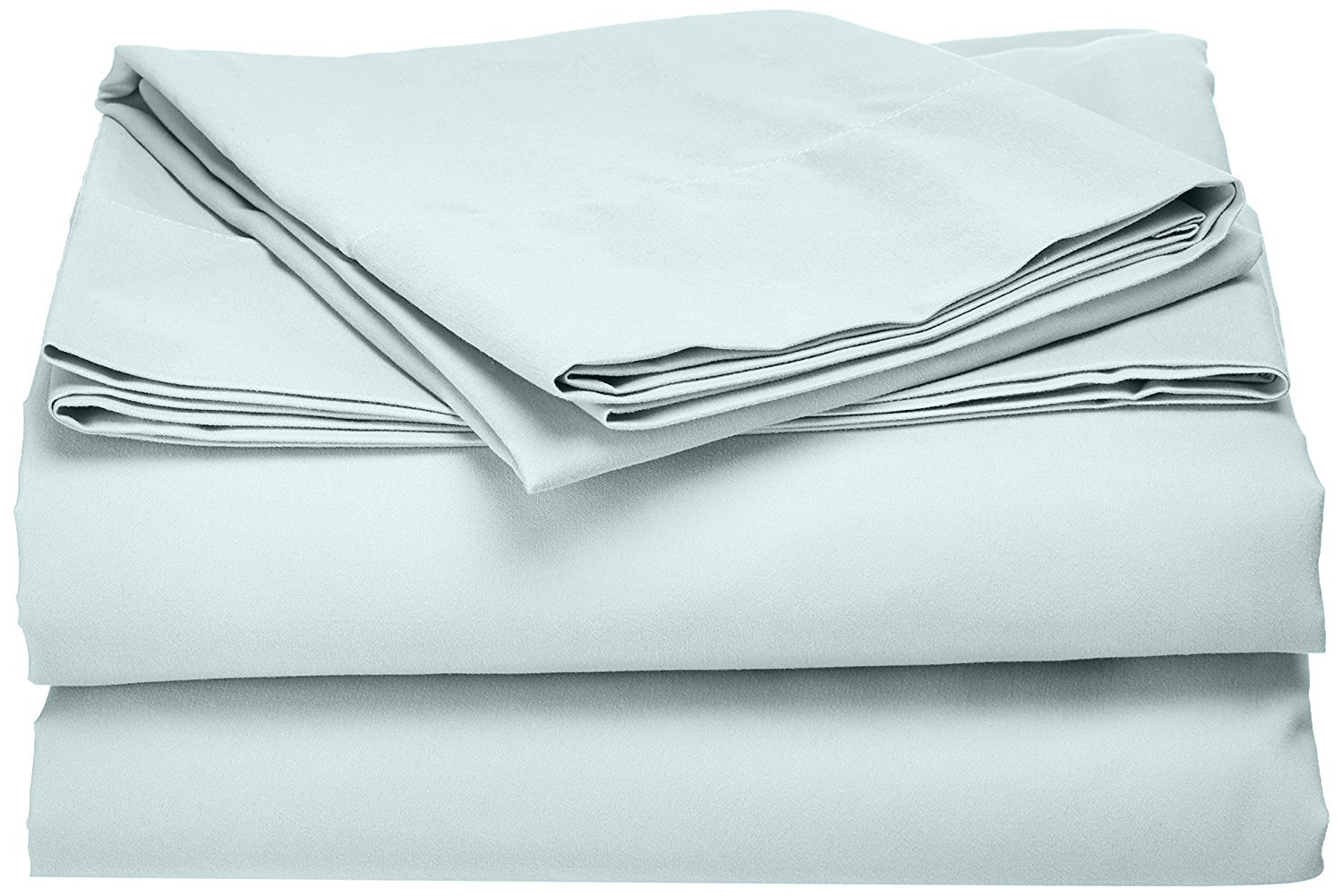 Madison Park 3M Microcell Bed Sheet Set Color Fast, Wrinkle and Stain Resistant, Soft Sheets with 16" Deep Pocket All Season, Cozy Bedding-Set, Matching Pillow Case, Queen, Seafoam, 4 Piece