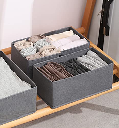 KIKILIE 6 Pack Drawer Organizers for Clothes, Foldable Underwear Drawer Organizer, Closet Clothing Dividers Drawer Dividers Multi-purpose for Shirts, Bra, Socks and Panties (DD5250)