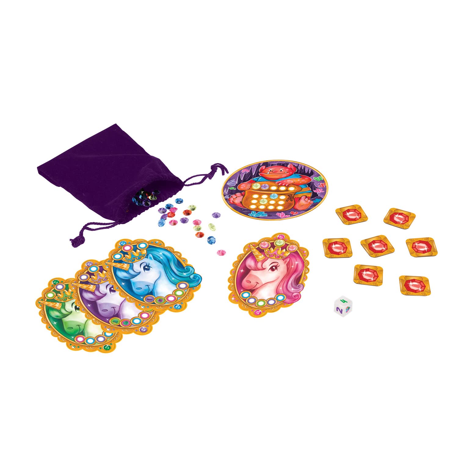 Peaceable Kingdom Share and Sparkle Unicorns Cooperative Strategy Game for Families and Kids Ages 4 & Up