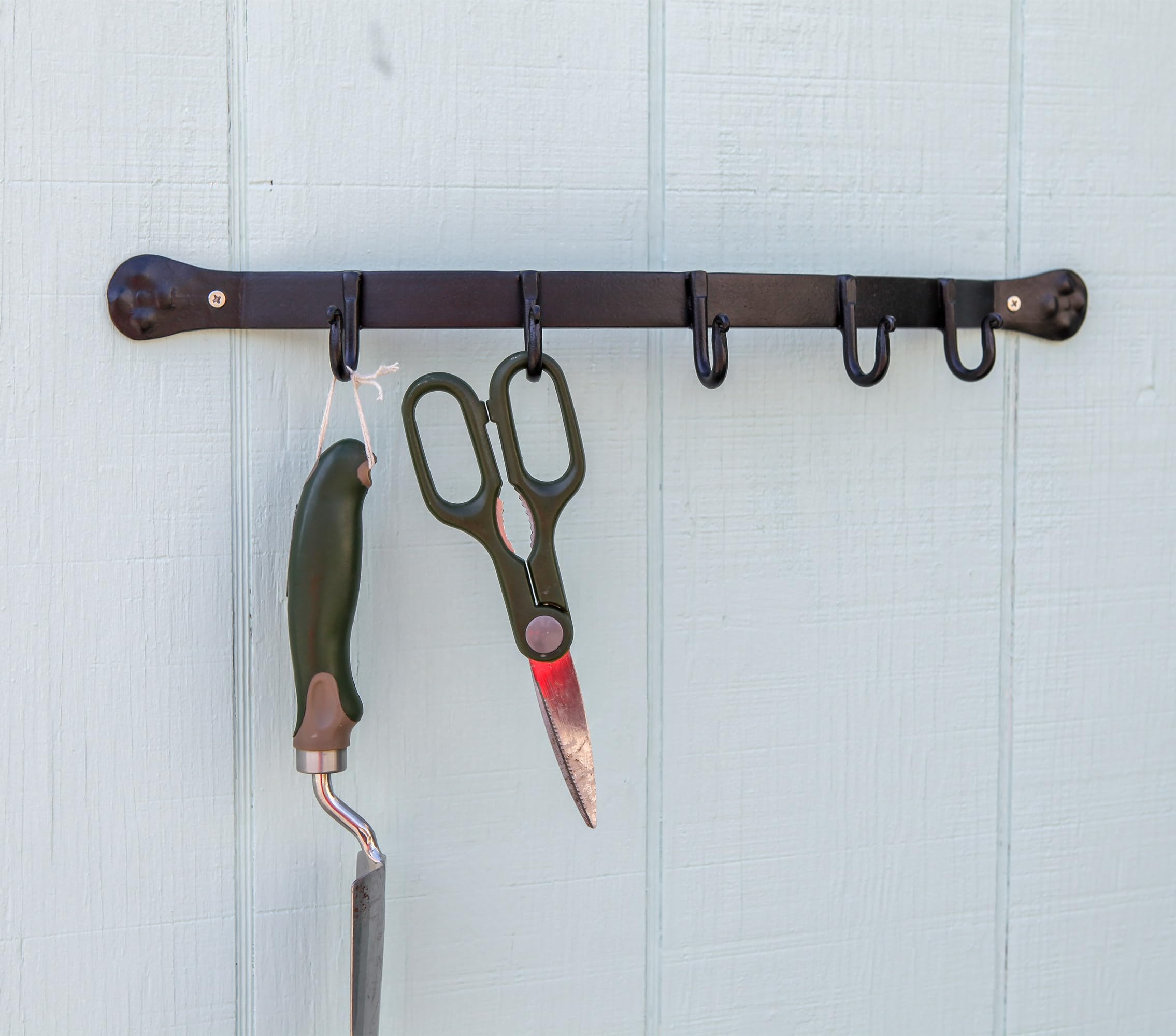Garden Tool Bracket with 5 Hooks