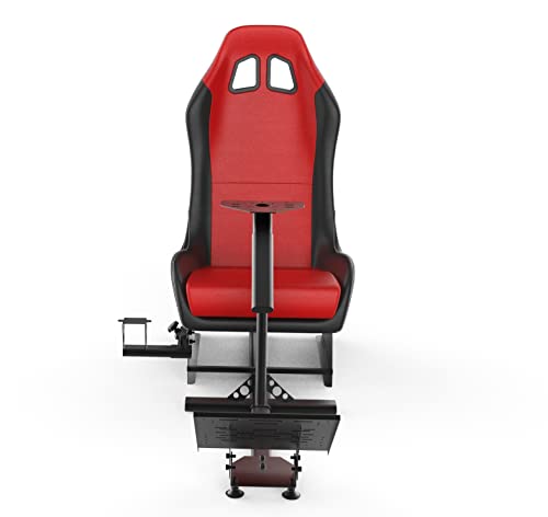 cirearoa Racing Wheel Stand with seat Gaming Chair Driving Cockpit for All Logitech G923 | G29 | G920 | Thrustmaster | Fanatec Wheels | Xbox One, PS4, PC Platforms (Black/Red)