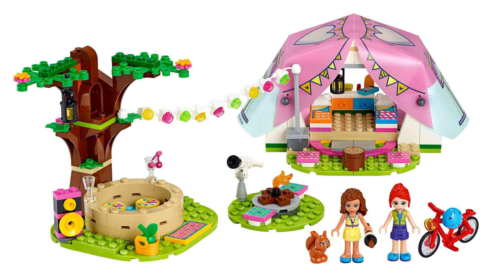 LEGO Friends Nature Glamping 41392 Building Kit; Includes Friends Mia, a Mini-Doll Tent and a Toy Bicycle (241 Pieces)