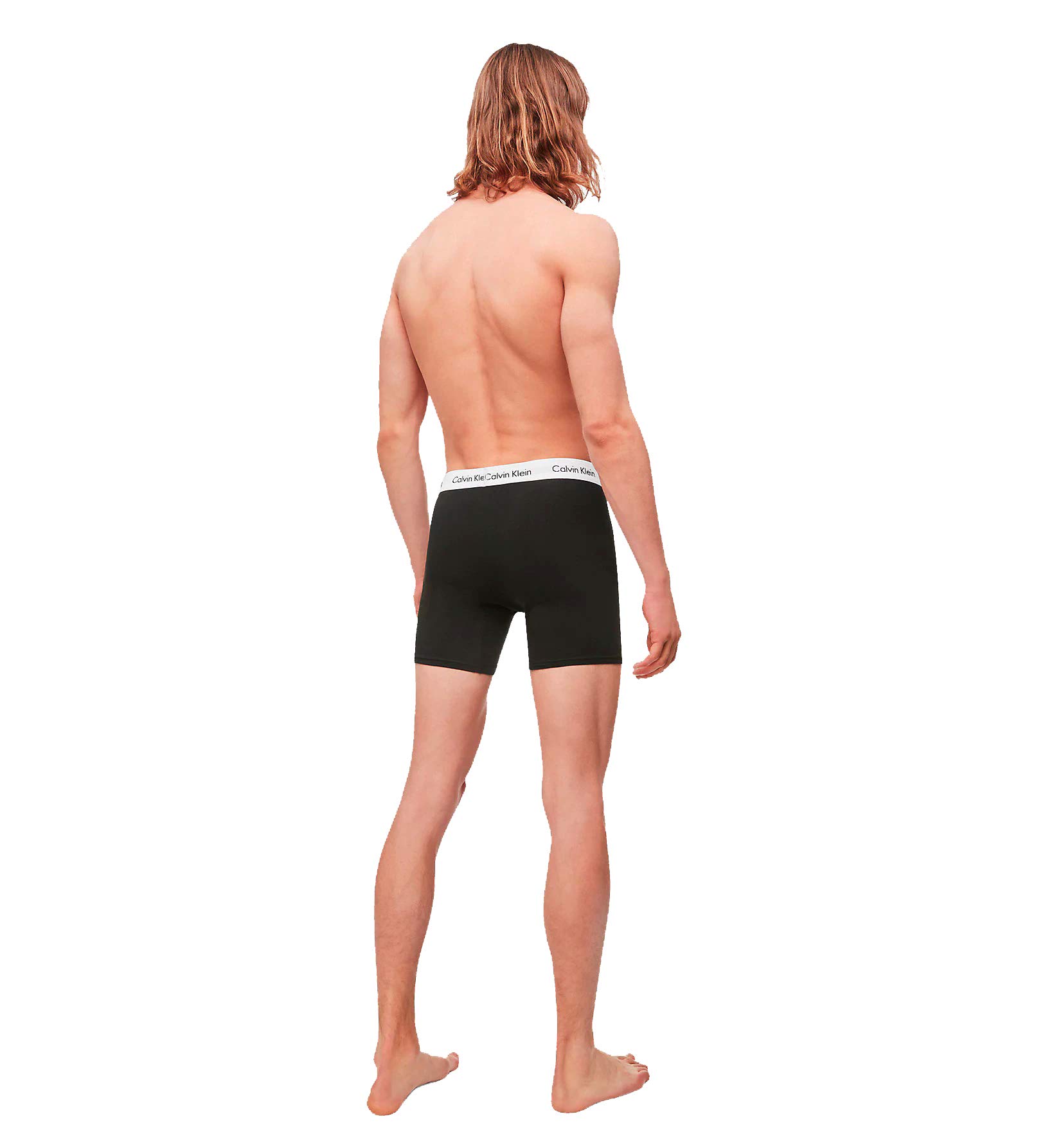 Calvin Klein Men's 3 Pack Cotton Stretch Boxer Briefs, Black, M