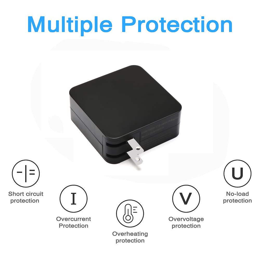 EBKK 65W USB C Charger Compatible for JBL Xtreme 3 Charge 5 4 Flip 6 5 Go 3 Clip 4 Charger Wireless Bluetooth Speakers Power Cord