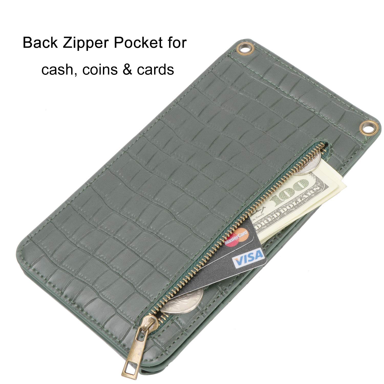 Pearl Angeli Small Crossbody Cellphone Purse Shoulder Bag for Women w/Card Slots, PU Leather