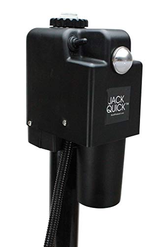 Quick Products JQ-3500B Power A-Frame Electric Tongue Jack with LED Work Light and Permanent Ground Wiring for Camper Trailer, RV - 3,650 lbs. Capacity (Higher then Standard 3,500 lbs. Jack!), Black