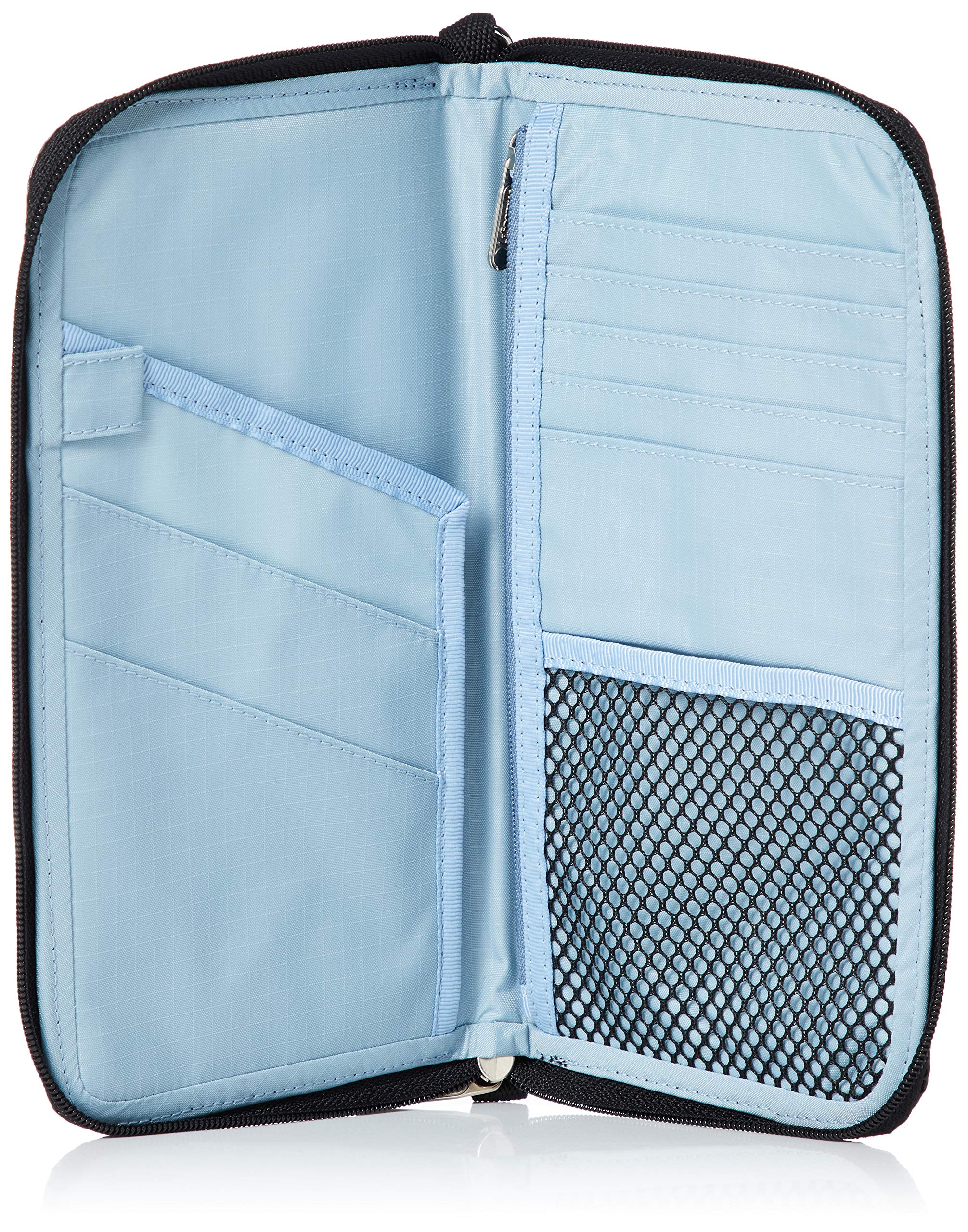 LeSportsac 4390 Multi Travel Wallet, Women's, Black Patent Hitrip