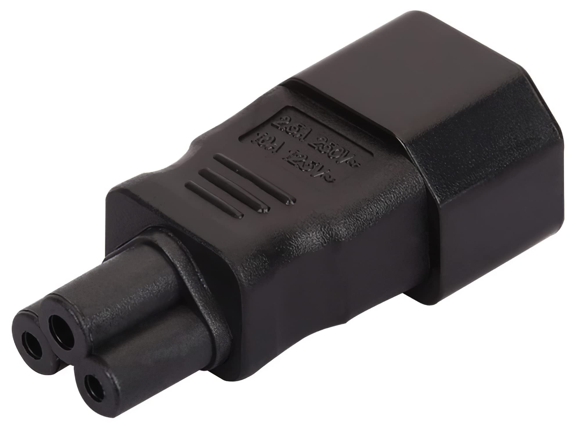 Dracaena 6 Pack IEC 320 Adapter C14 to C5 Adapter 3 Poles IEC Socket Mickey Mouse C5 to C14 Adapter Straight Headed IEC Extender Power Adapter