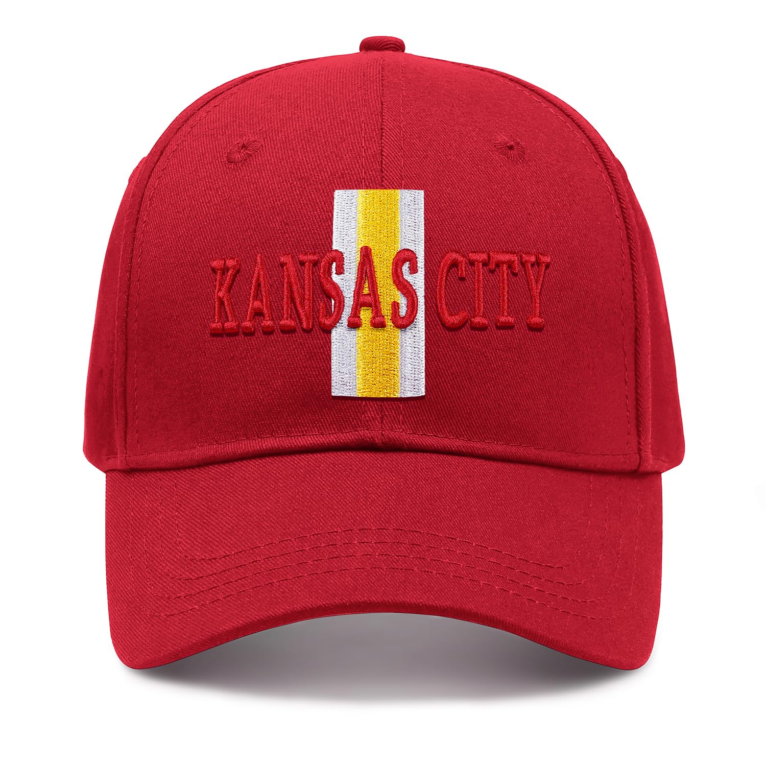 Cheniuua Kansas Hat Embroidered City Hat Adjustable Baseball Cap for Men Women Red