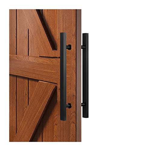 Heavy Duty Commercial Sliding Glass Barn Door Handle Pull, H-molding Contemporary Interior Exterior Door Pull Push Handles, 20/23/32/47/59inch Long, Back-to-Back Mount (Matte Black 120cm/47.2in)