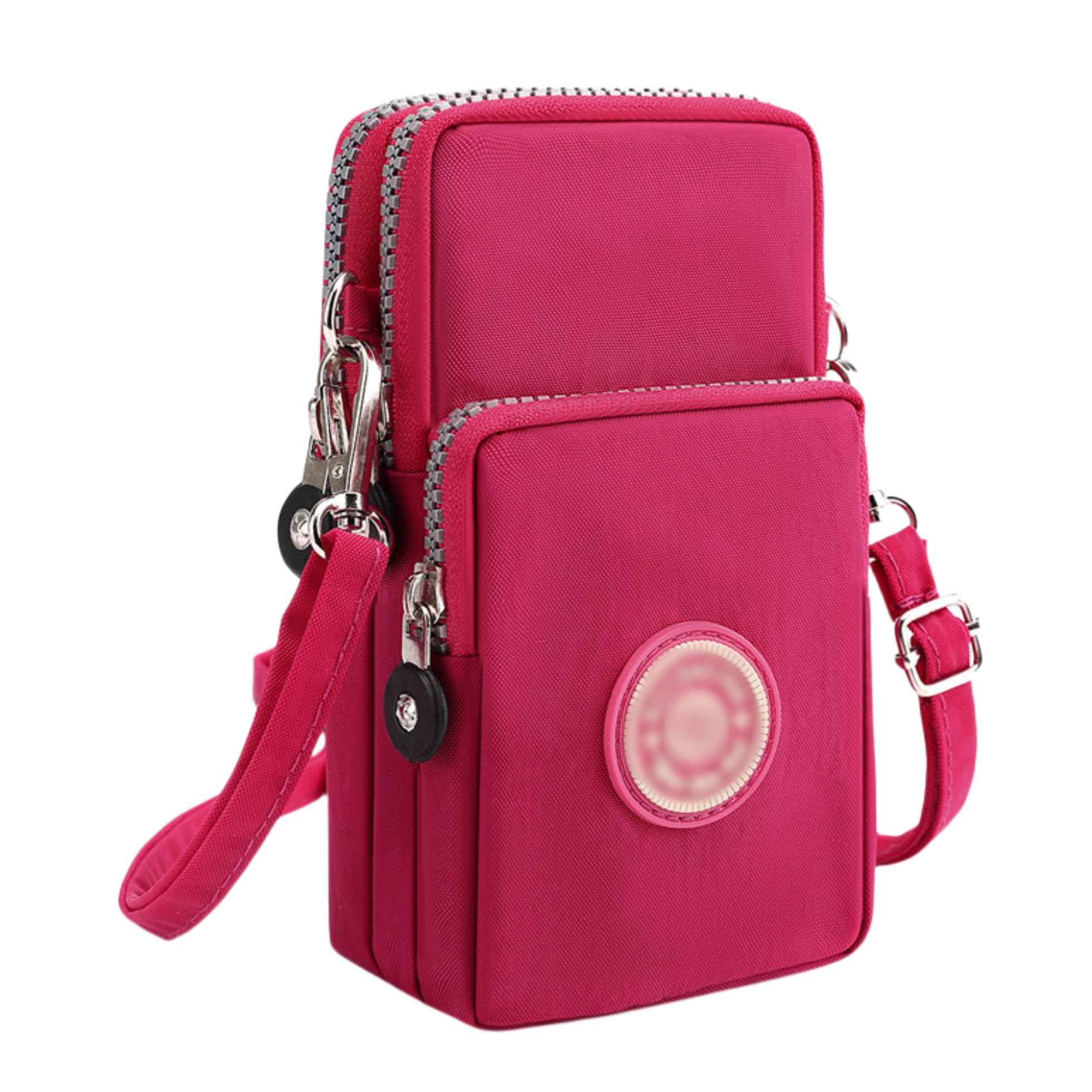 ZGMYC 3-Layers Cellphone Pouch Wristlet Purse Waterproof Sports Armband Shoulder Bag Wallet