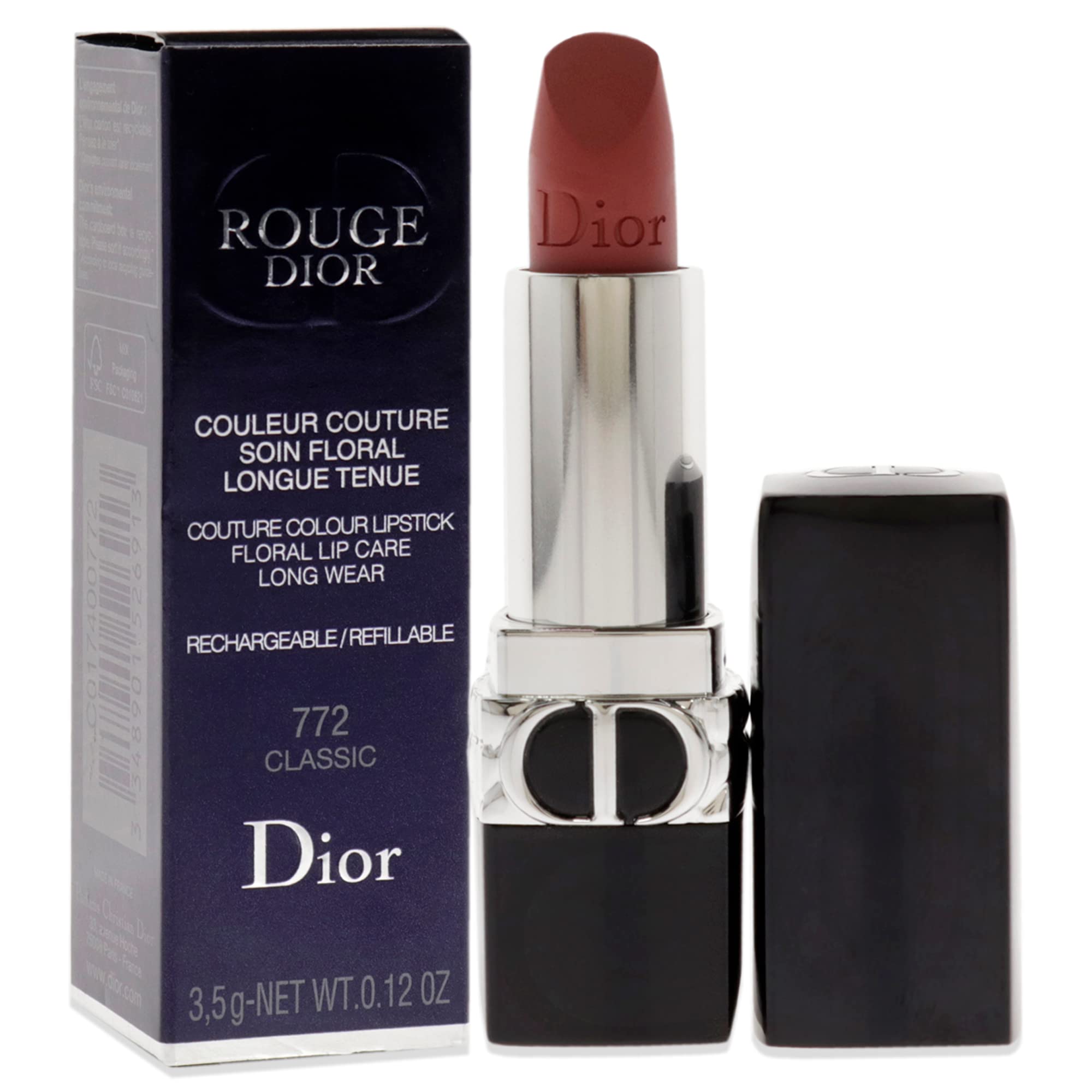 Christian Dior Rouge Dior Couture Lipstick Matte - 772 Classic Lipstick (Refillable) Women 0.12 oz