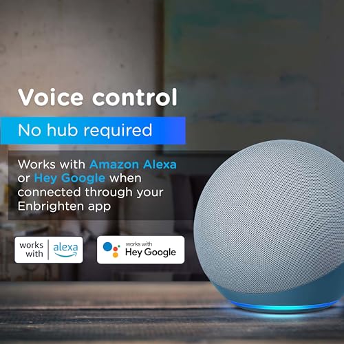 Enbrighten Vibe Smart Light Bulb, A19, Dimmable, 2700K-6500K Adjustable White, Works with Alex and Google Home, Wi-Fi Light Bulb, 51336