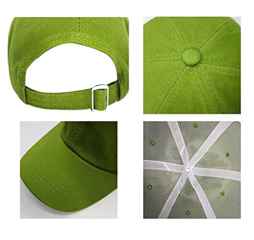 Custom Baseball Cap with Your Text,Personalized Adjustable Trucker Caps Casual Sun Peak Hat for Gifts (Bright Blue, one Size)