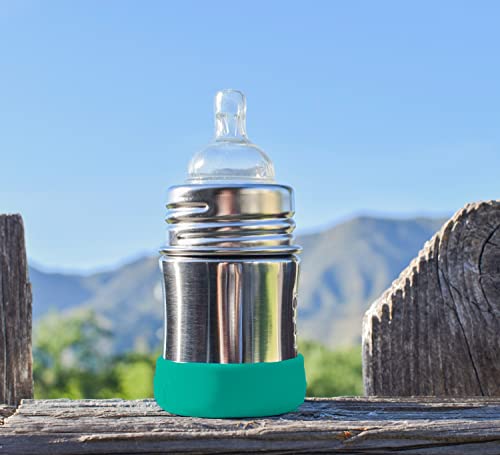 Pura Kiki Silicone Bottle Bumper - Plastic-Free, Medical-Grade, Protective, Anti-Slip Bottom Cover Compatible w/Pura Stainless Bottles 5oz, 9oz & 11oz (Moss and Mint)