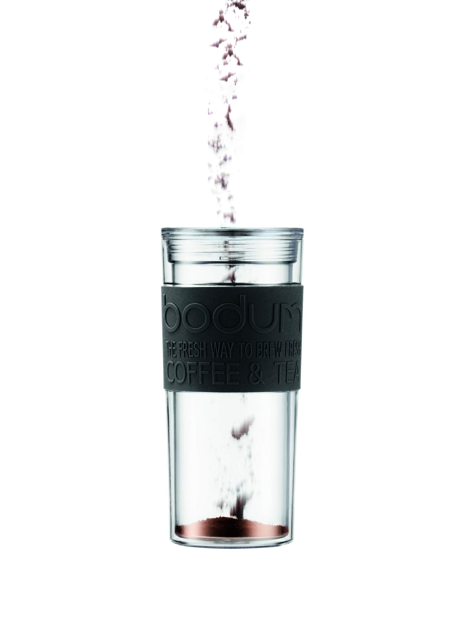 Bodum Travel French Press Coffee Maker, Plastic, Black, 0.45 Litre
