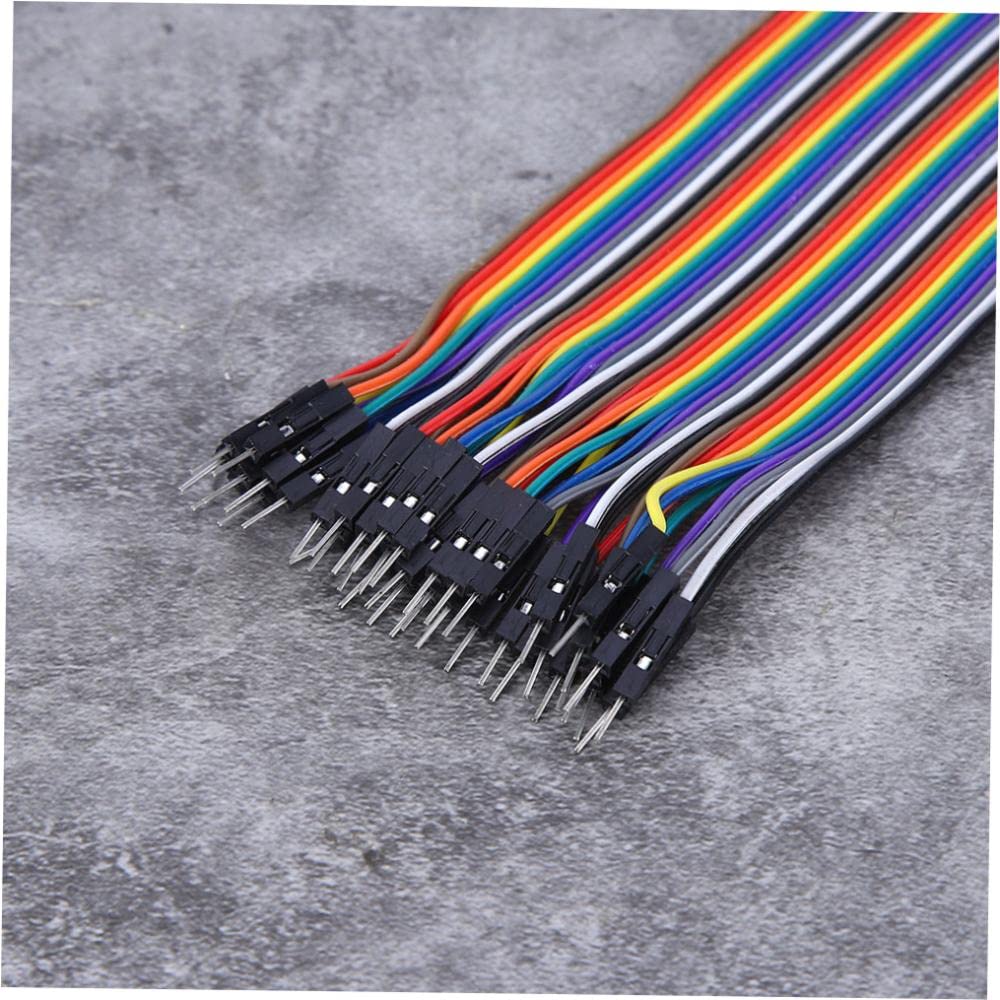 Electronics Connectors Kit 10Pcs Plastic Male to Male Connecting Cables for PCB Prototyping - Jumper Wire Breadboard Jumpers and Computer Accessories