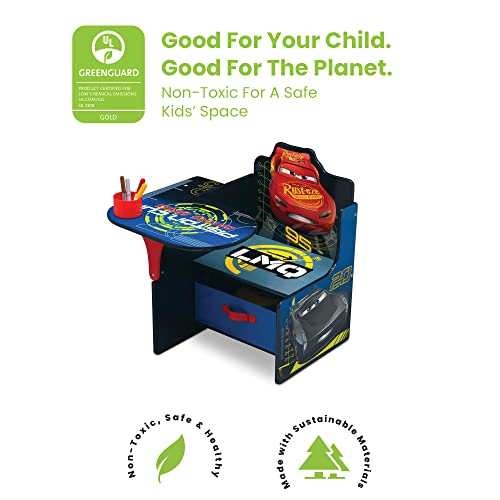 Delta Children Chair Desk with Storage Bin + Design and Store 6 Bin Toy Storage Organizer, Disney/Pixar Cars (Bundle)