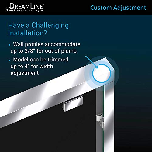 DreamLine Encore 56-60 in. W x 58 in. H Semi-Frameless Bypass Tub Door in Oil Rubbed Bronze, SHDR-1660580-06
