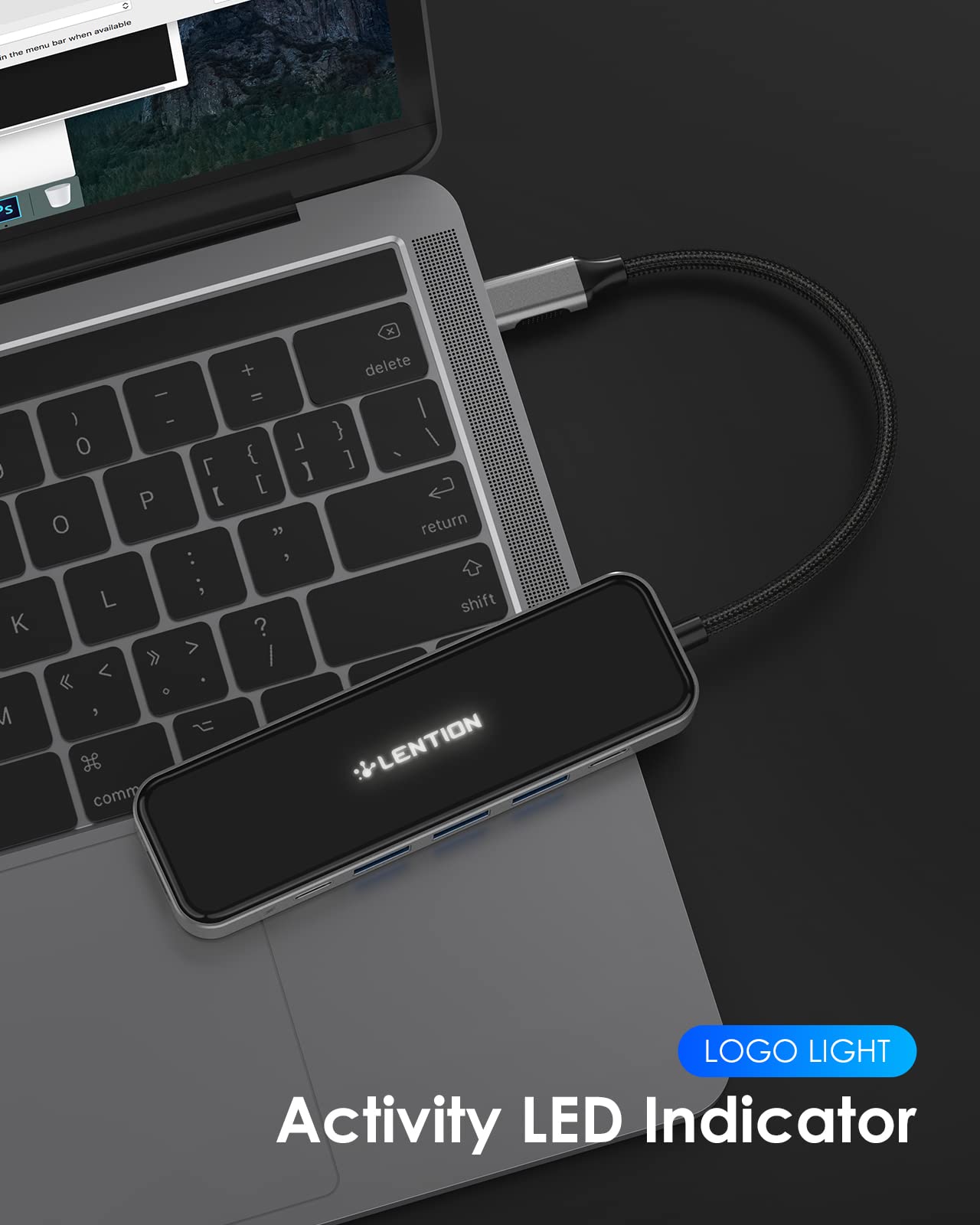 LENTION USB C Hub with 100W Power Delivery, 4K HDMI, USB 3.0 & Type C Data Compatible with 2021-2016 MacBook Pro 13/15/16, New Mac Air/Surface, Chromebook, More, Stable Driver Adapter (CB-CE35, Black)
