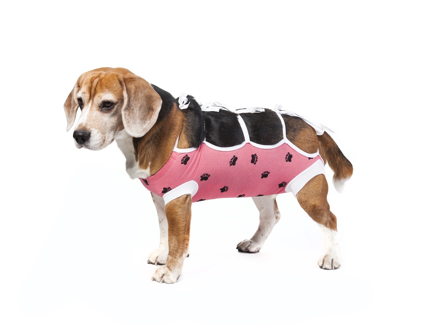 E-Collar Alternative for Cats and Dogs Designed to Protect Abdominal Wounds and Skin Disease. Award Winning and Patented Design Recommended by Veterinarians Worldwide. (Medium-Large, Pink)