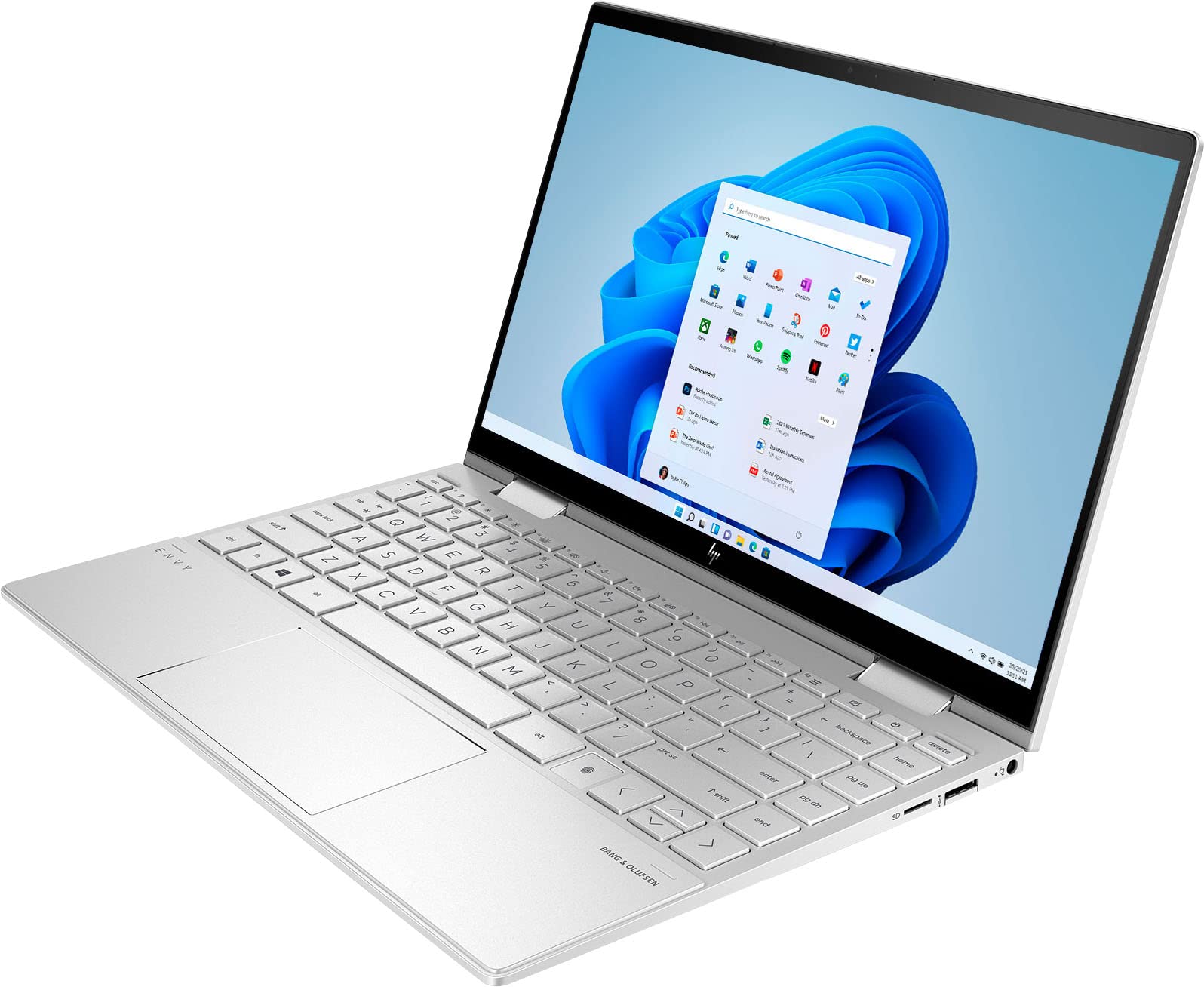 HP Envy X360 2-in-1 FHD OLED Touch-Screen Laptop | 11th Generation Intel Core i7-1195G7 8GB DDR4 RAM 512GB SSD Backlit Keyboard Fingerprint Windows 11 Home with USB3.0 Bundle Silver 13-13.99 inches
