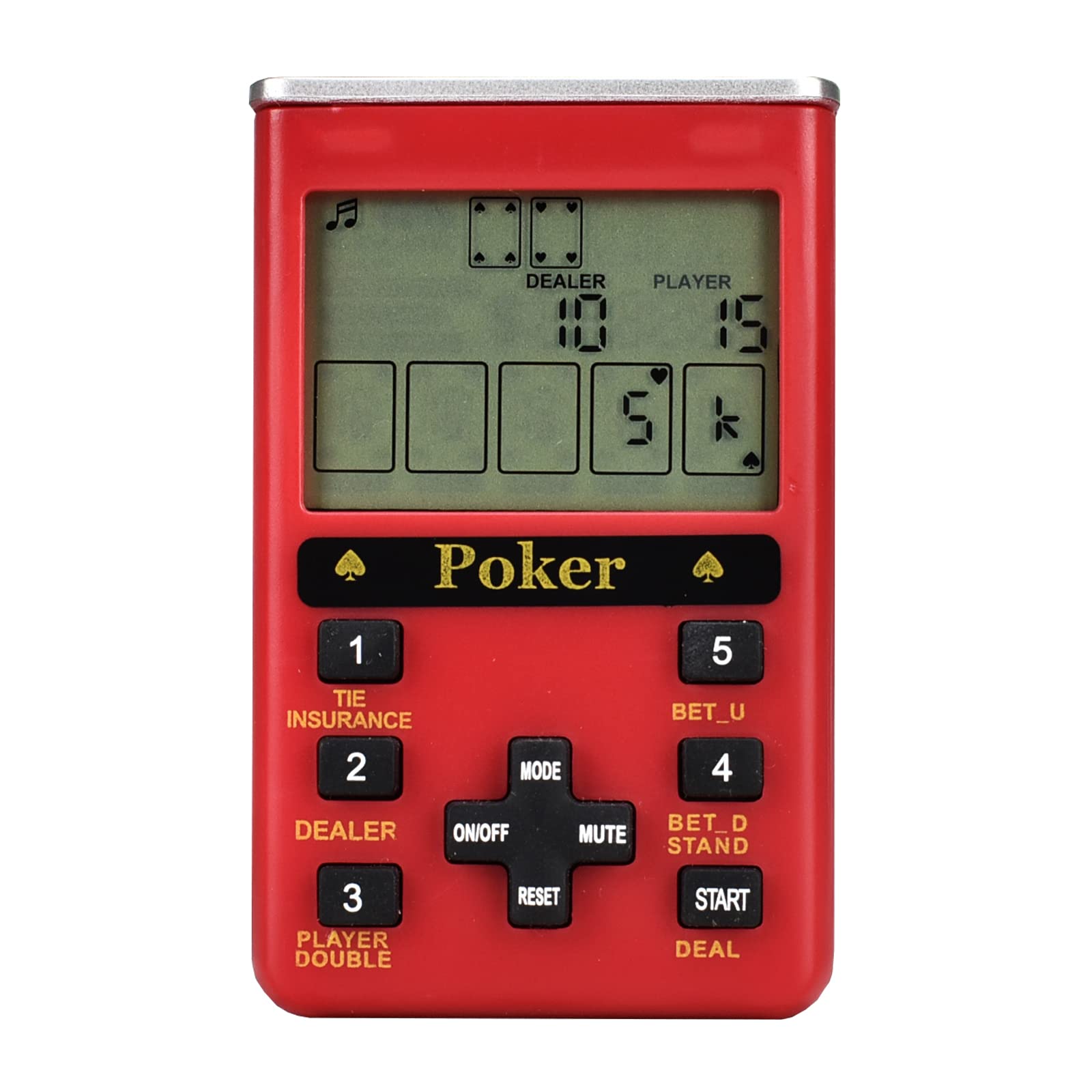 Lyght Electronic Handheld 7 in 1 Poker Game, Blackjack, Deuces, Baccarat, Slot, Lottery, Lucky 7 Dice, Casino Game…
